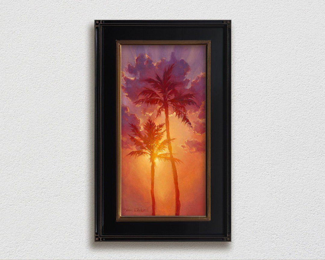 Painting of Palm Trees and Hawaii Sunset - Tropical Art On Canvas – Art ...