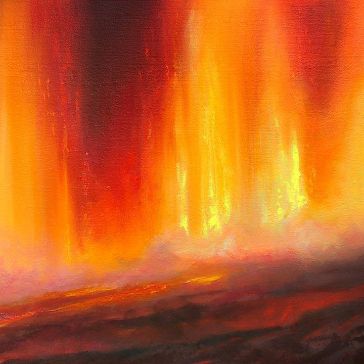 Kilauea Volcano Art on Canvas - Vibrant Erupting Lava Painting – Art of ...